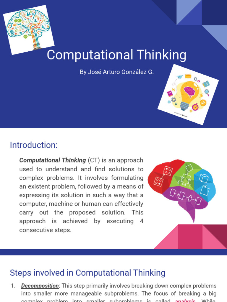 Unit 1 Computational Thinking Pdf