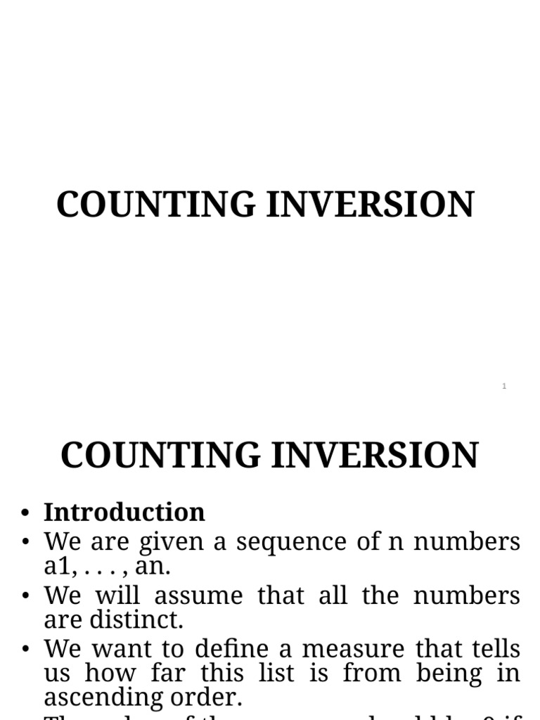 Counting Inversions | PDF Counting Inversions | PDF