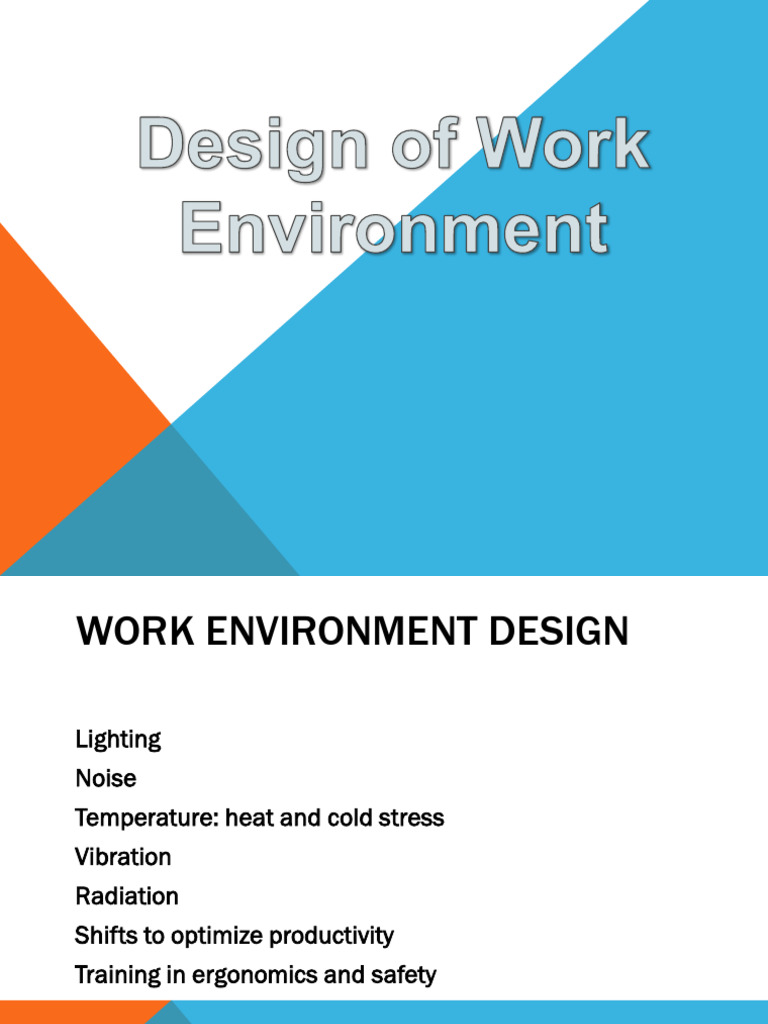 Lesson 10 Design of Work Environment | PDF
