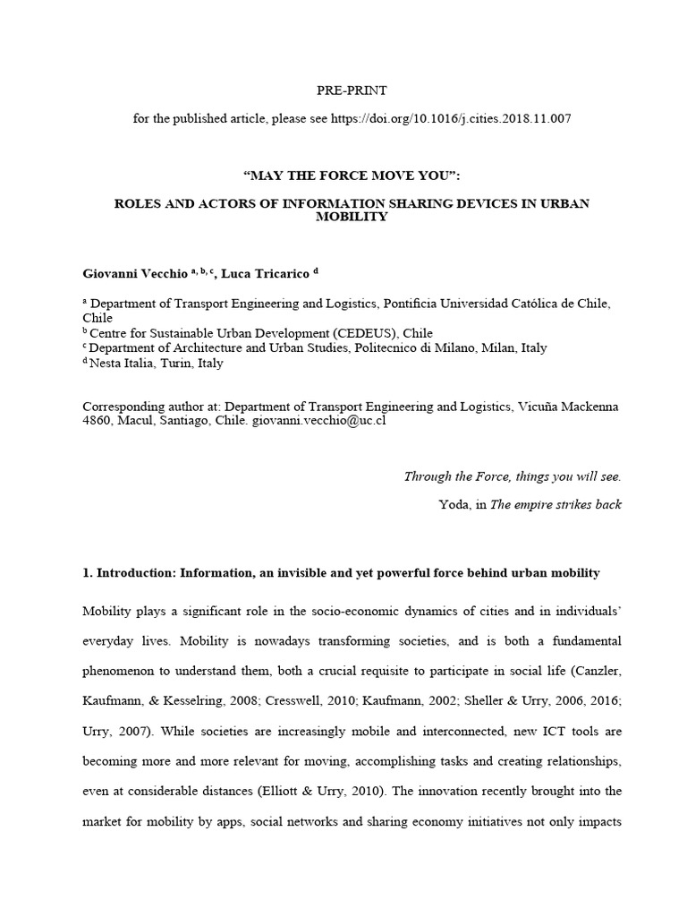 May the Force Move You Roles and Actors of Information Sharing Devices ...