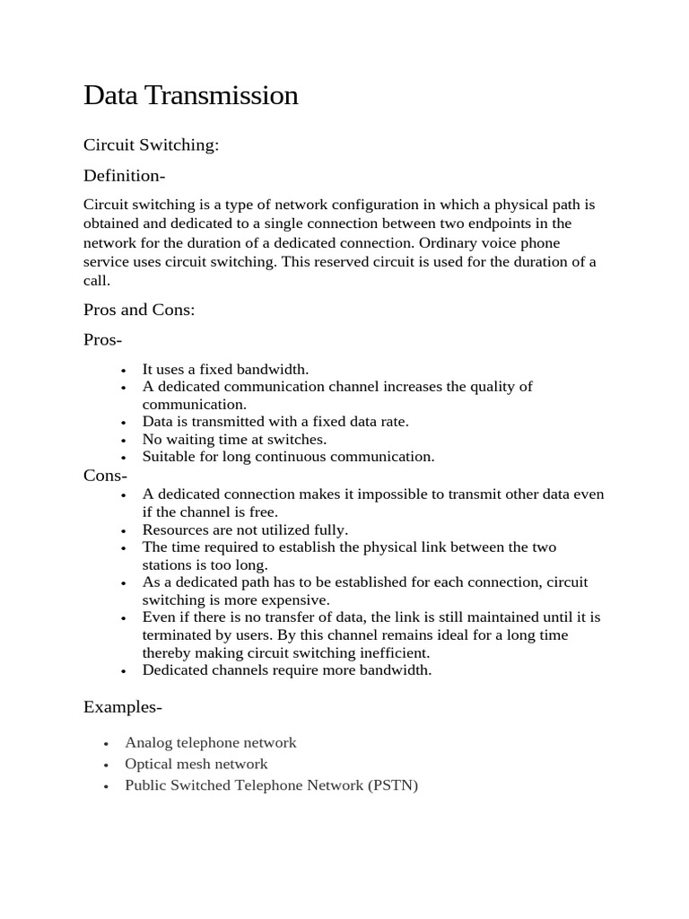 Data Transmission | PDF