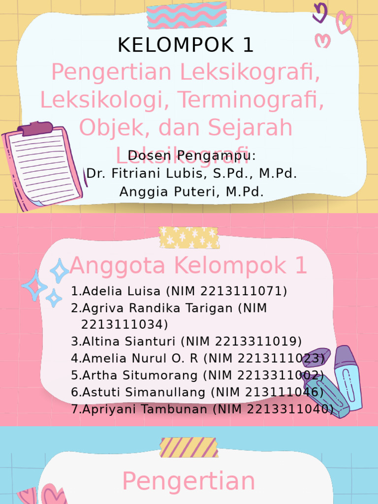 Kel. 1 - Leksikografi | PDF