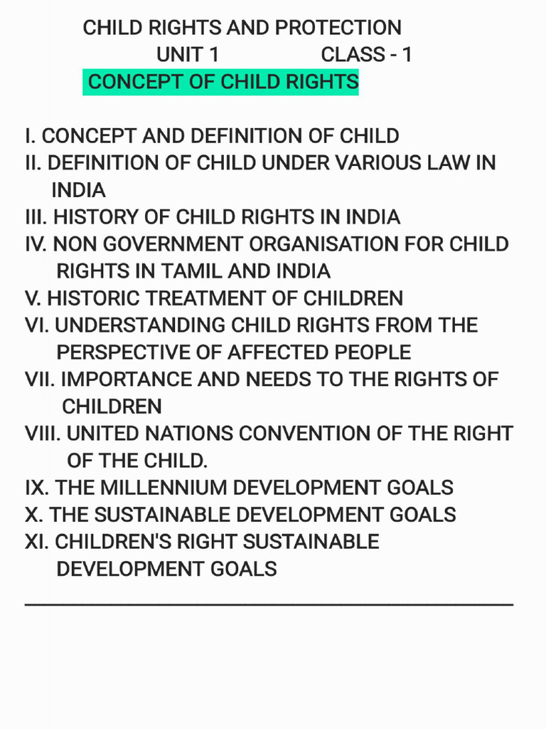 Child Rights and Protection | PDF