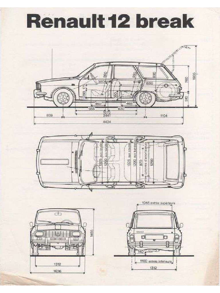 Renault 12 Break Sheet | PDF