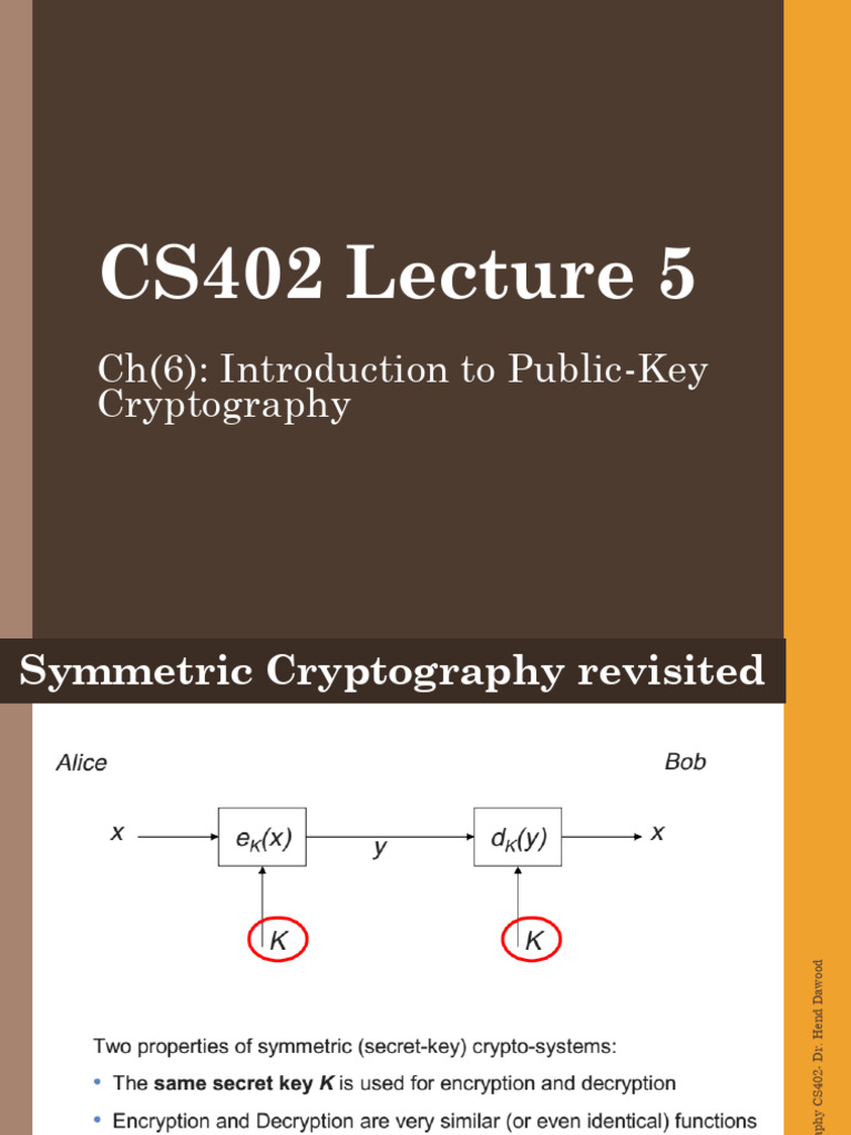 Lect5 - Introduction To Public-Key Cryptography | PDF | Cryptography | Theoretical Computer Science