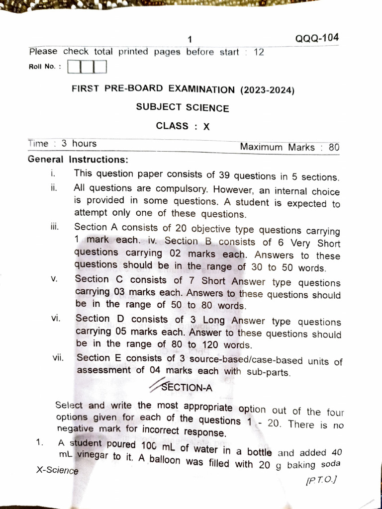kv science pb-1 | PDF