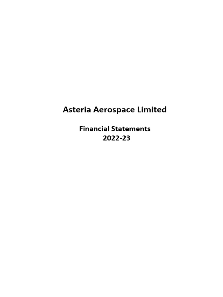 Asteria Aerospace Limited | PDF