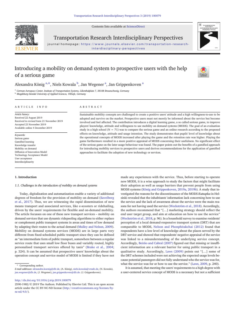 Introducing a mobility on demand system to prospective users with the ...
