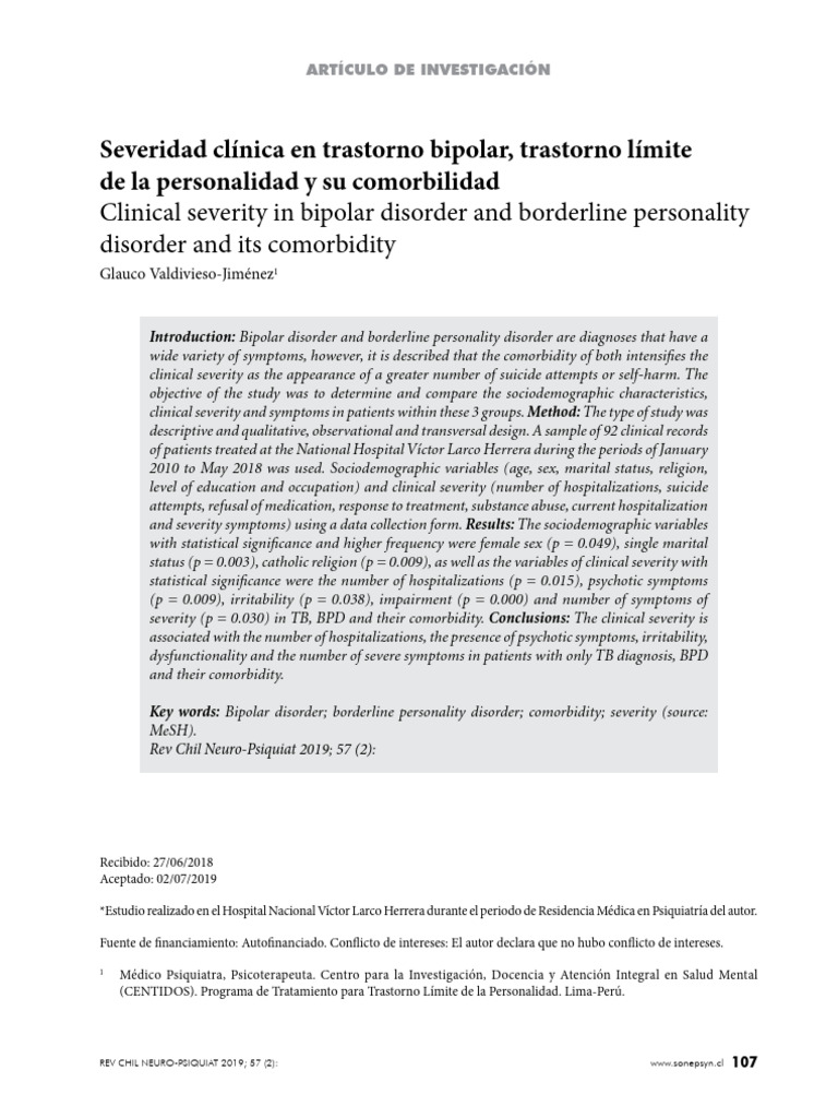 Severidad TB y TLP Comornilidad | PDF