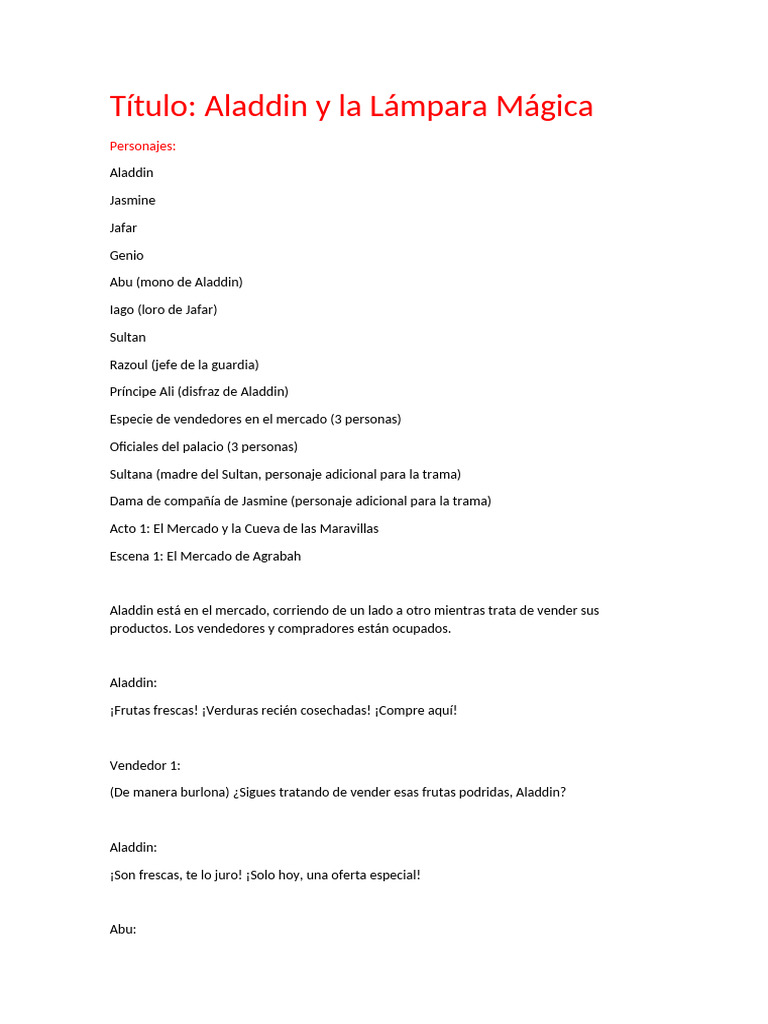 Aladdin | PDF