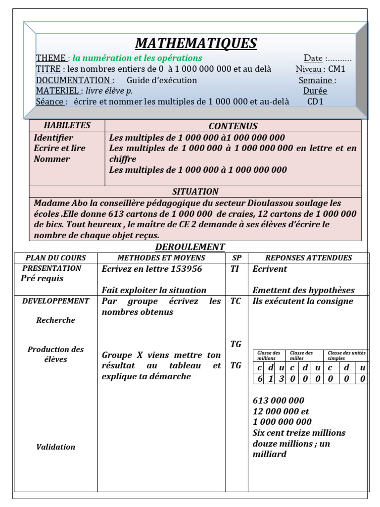 Maths CM1 | PDF
