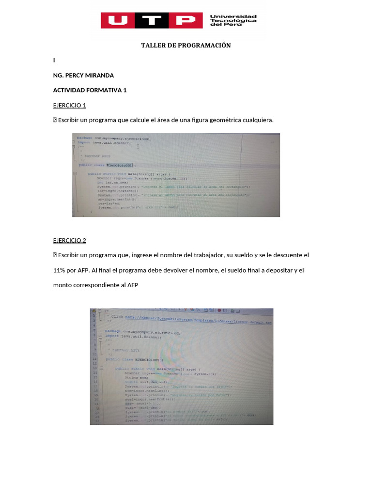 Taller de Programación-Tarea Java JDK | PDF