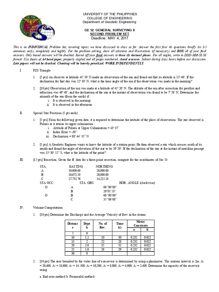 GE 12 Problem Set 2 | PDF