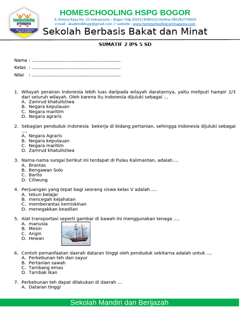 Sumatif 2 HSPG Ips 5D | PDF