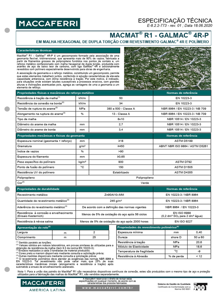 TDS BR MacMat R1 8x10 2.7mm G4R P PT | PDF
