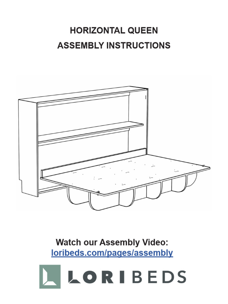 Lori Beds Horizontal Queen Assembly Instructions | PDF
