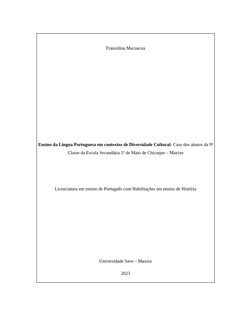 Monografia - Francelina | PDF