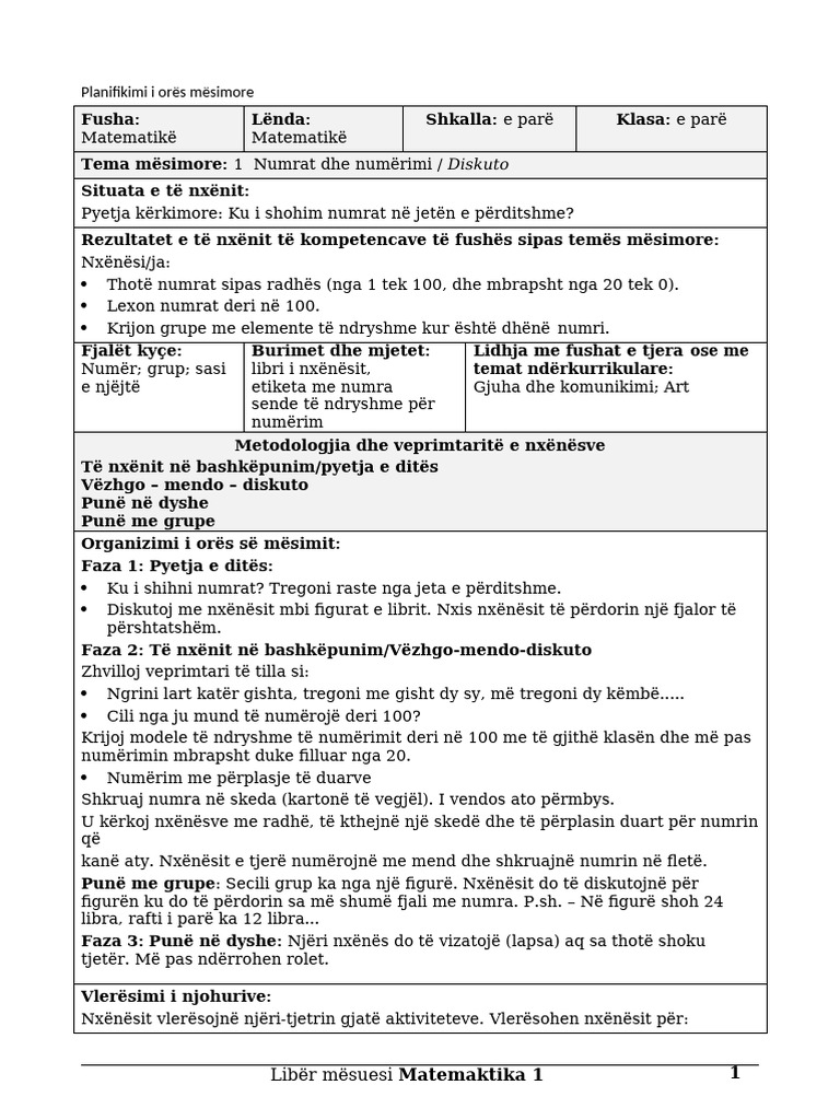 Ditare Matematika 1 | PDF