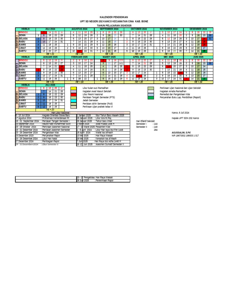Kalender Pendidikan 2024 2025 | PDF