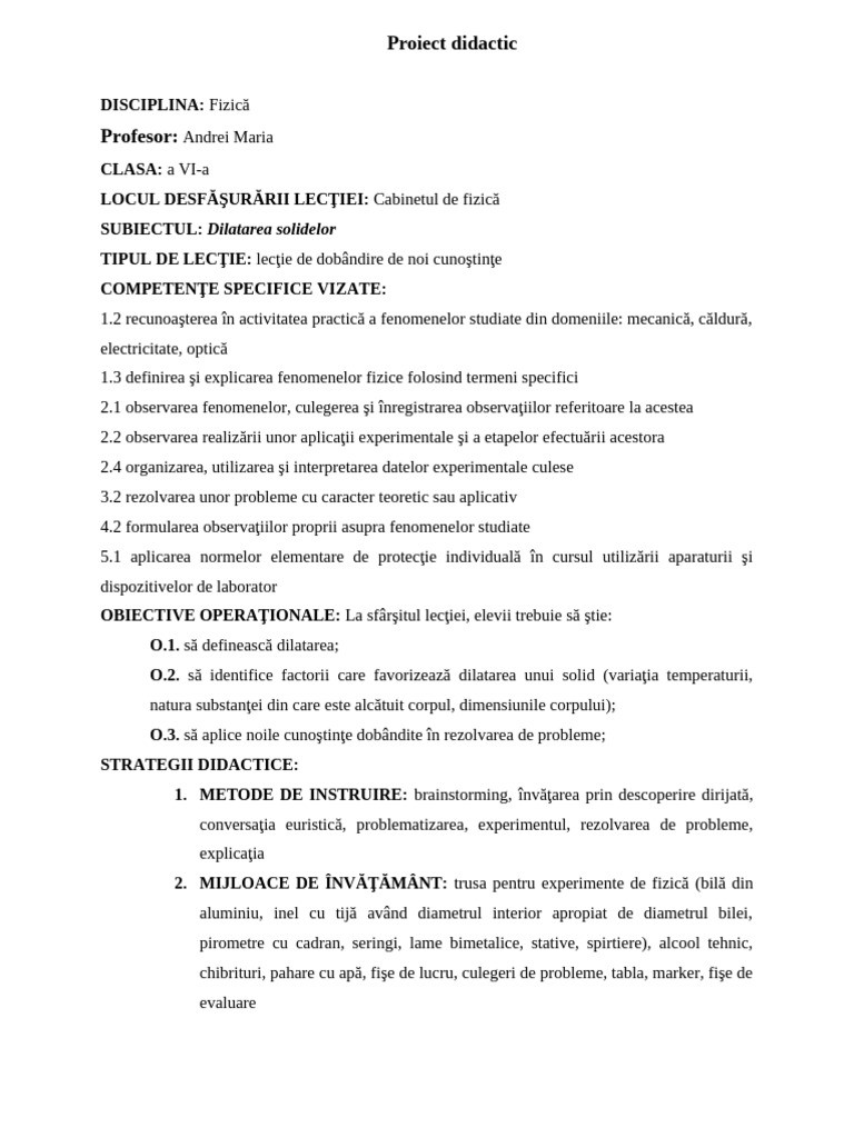 1 Dilatarea - Solidelor - Lucrare - de - Laborator | PDF