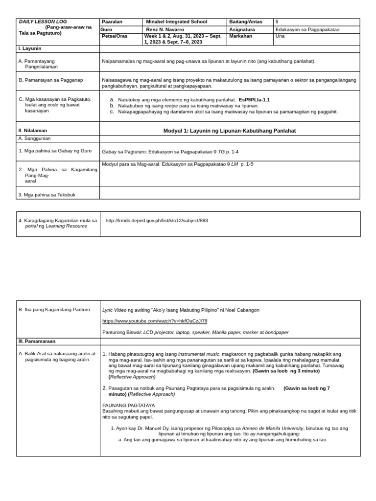 EsP DLL 9 Mod 1-Lloyd | PDF