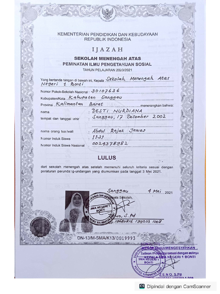 Ijazah Sma | PDF