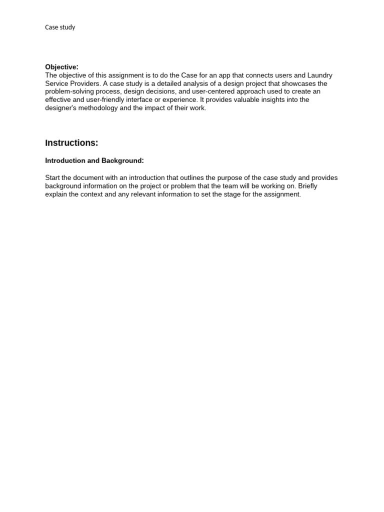 Laundry Case Study | PDF