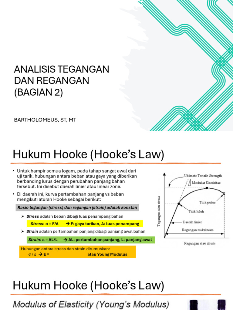 Analisis Tegangan Dan Regangan (Bagian 2) | PDF