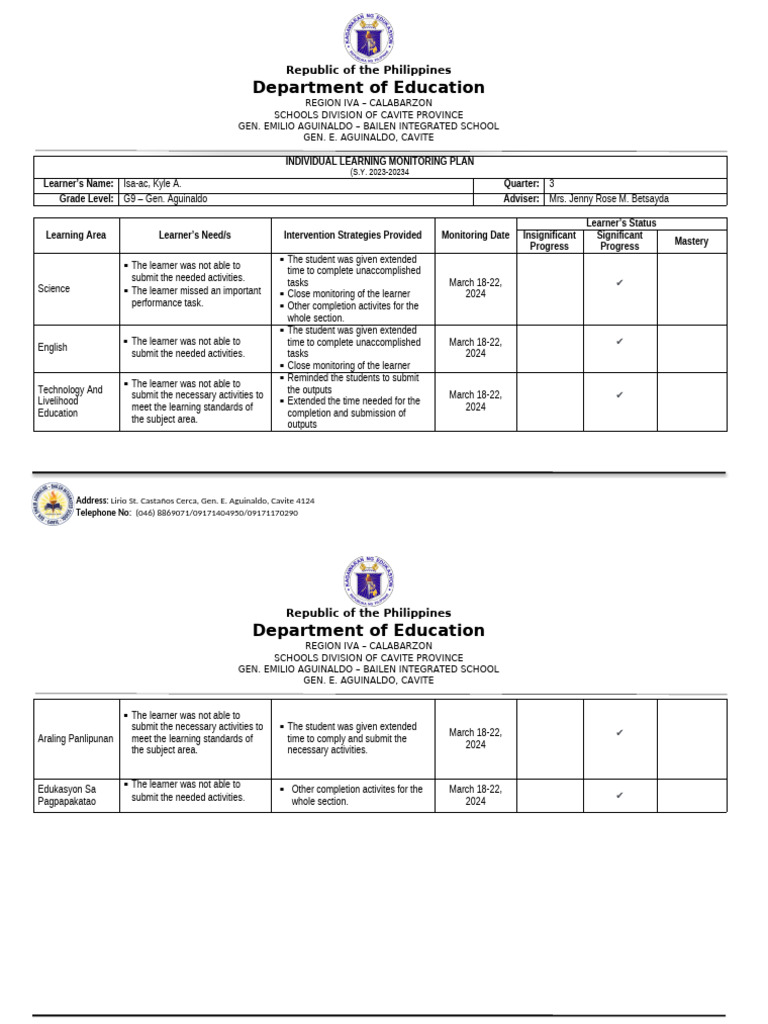 Ilmp Q3 2023-2024 | PDF