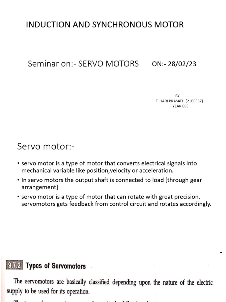 Servo Motors | PDF