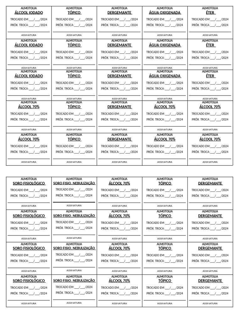 Almotolia Etiquetas | PDF