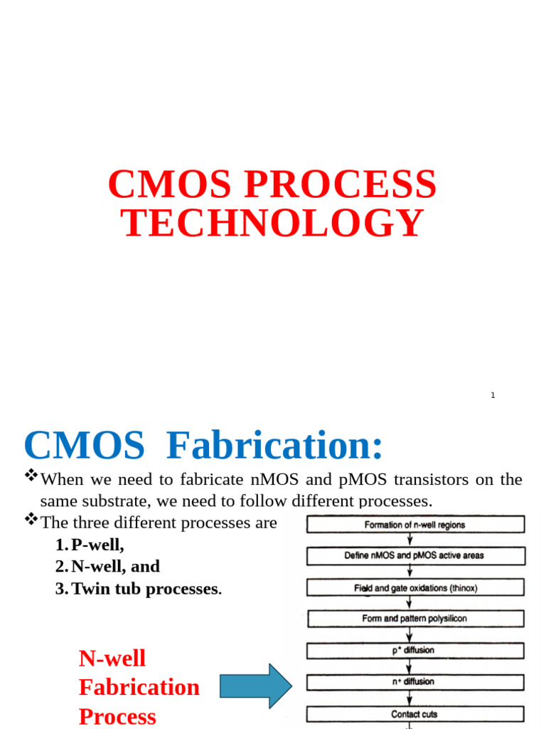 Unit 1 - PPT - CMOS Fabrication | PDF