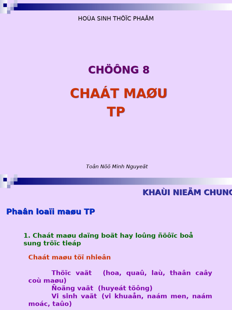 GT HSTP C8 Cac Chat Mau TP | PDF