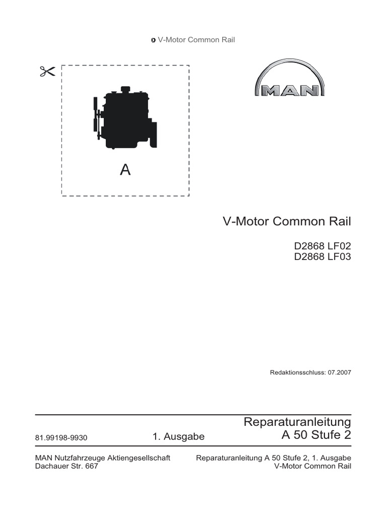 V-Motor Common Rail D2868 LF02-03 - Euro 5 | PDF