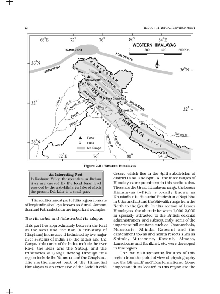 Map of Western Himalayas by Government of India | PDF