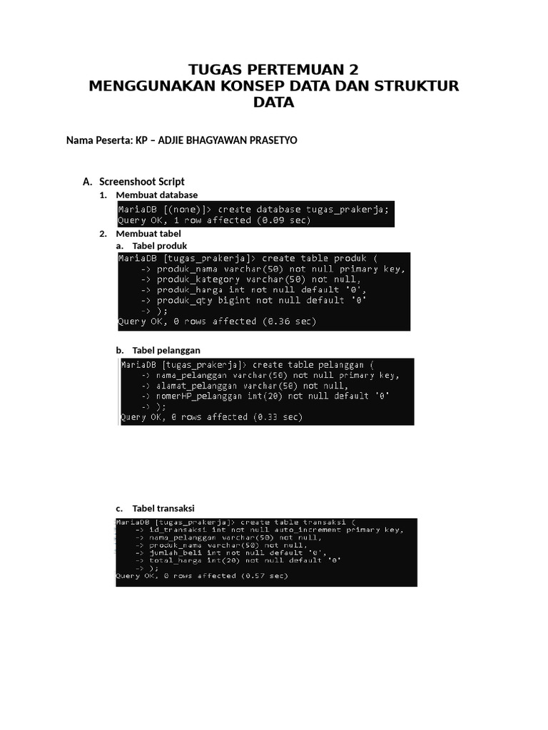 Tugas Pertemuan 2 | PDF