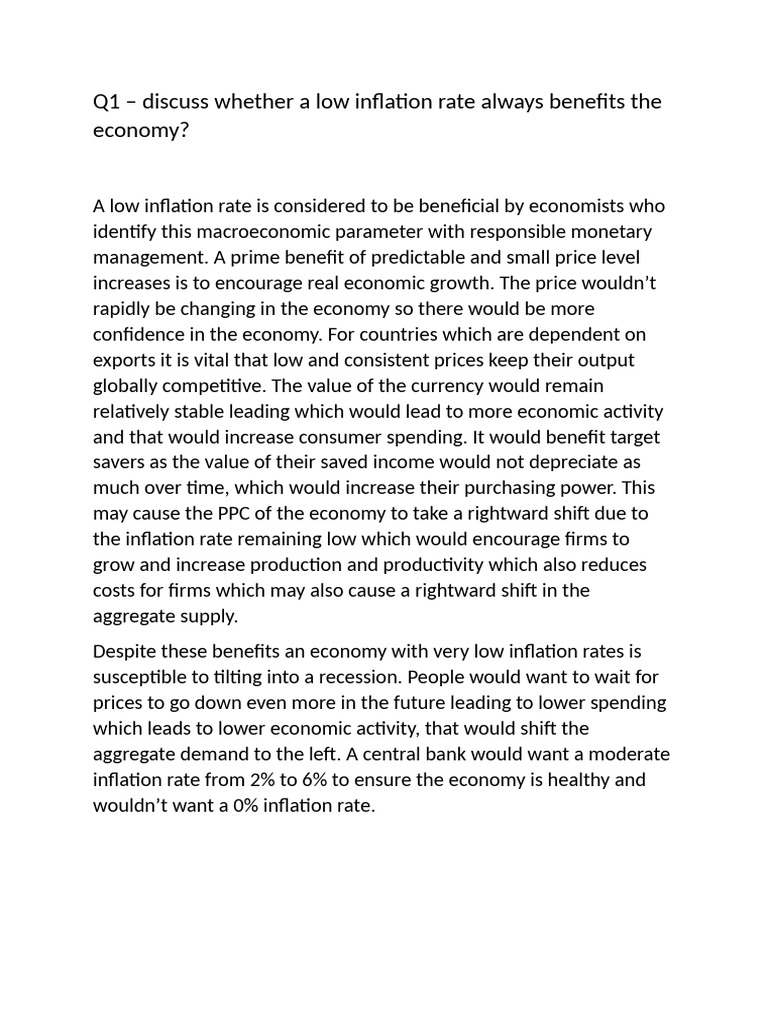 Inflation Questions | PDF