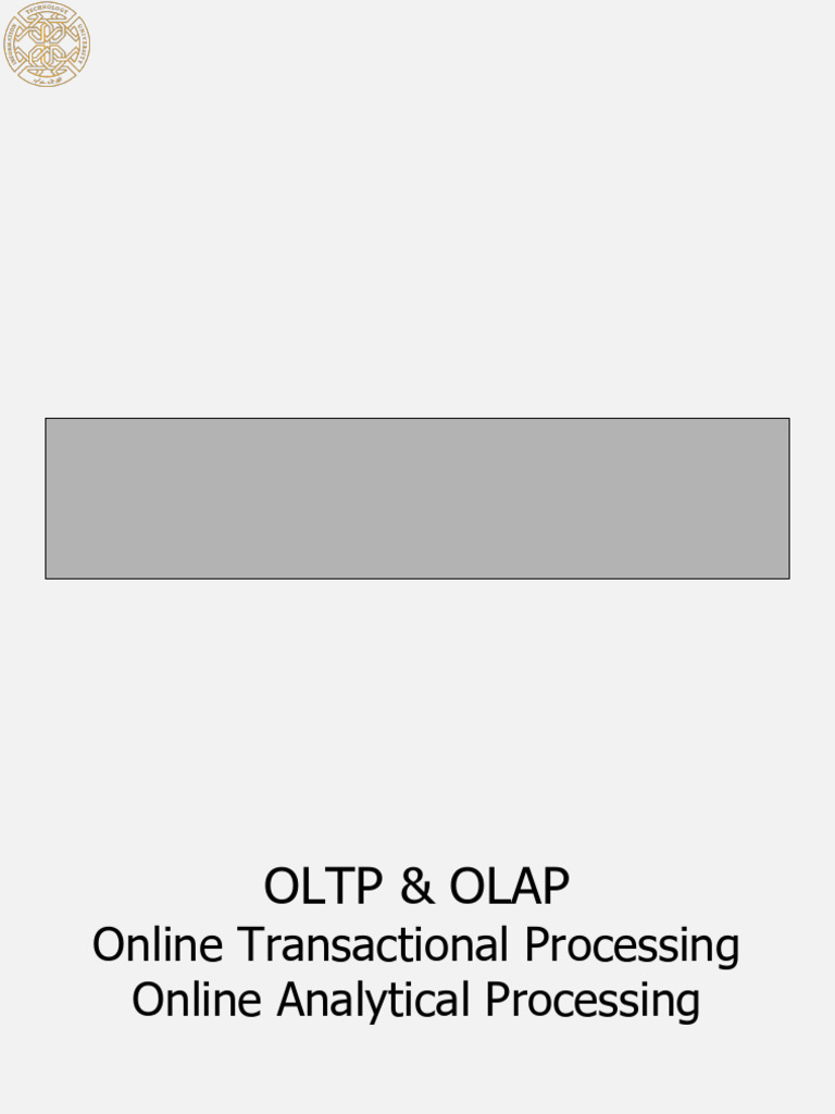 Lecture 30 OLAP&OLTP | PDF