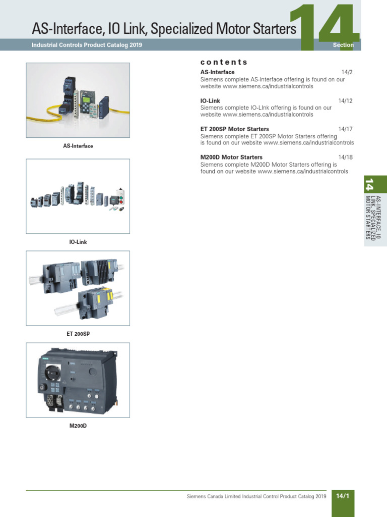 AS Interface IO Link Et 200sp m200d | PDF
