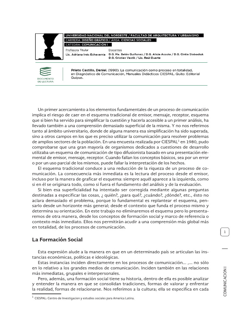 03 - Prieto Castillo | PDF | Comunicación | Ciencias sociales
