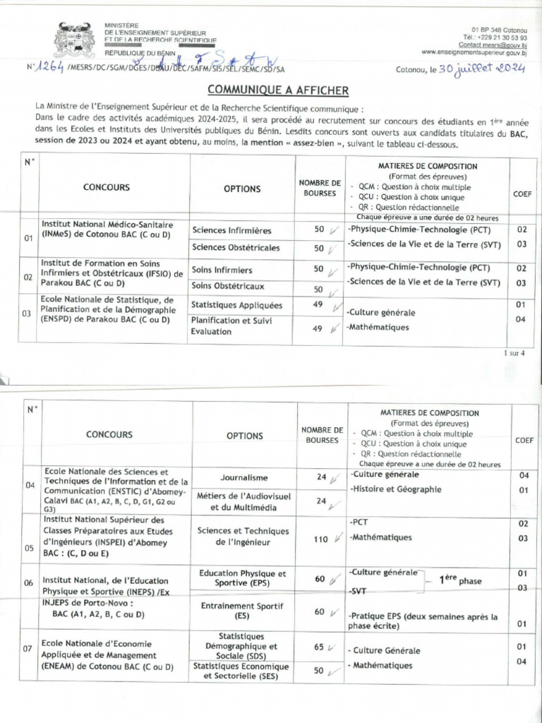 Concours Communiqué | PDF