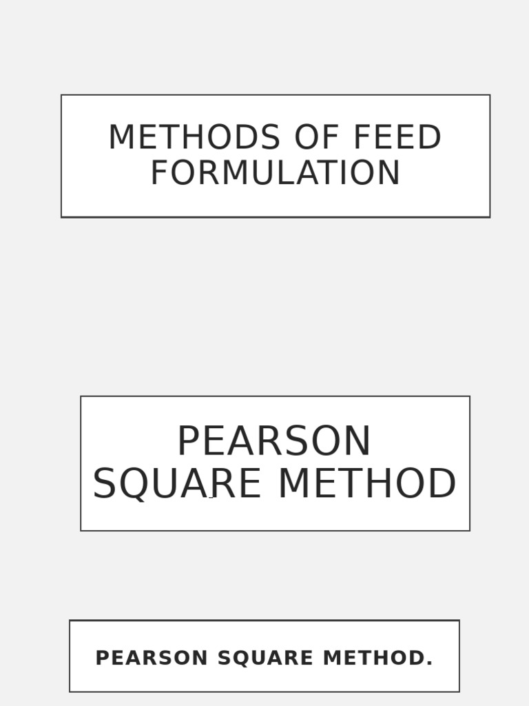 Methods of Feed Formulation | PDF | Soybean | Flour