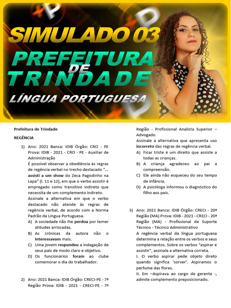 Material Língua Portuguesa - Idib - Trindade | PDF