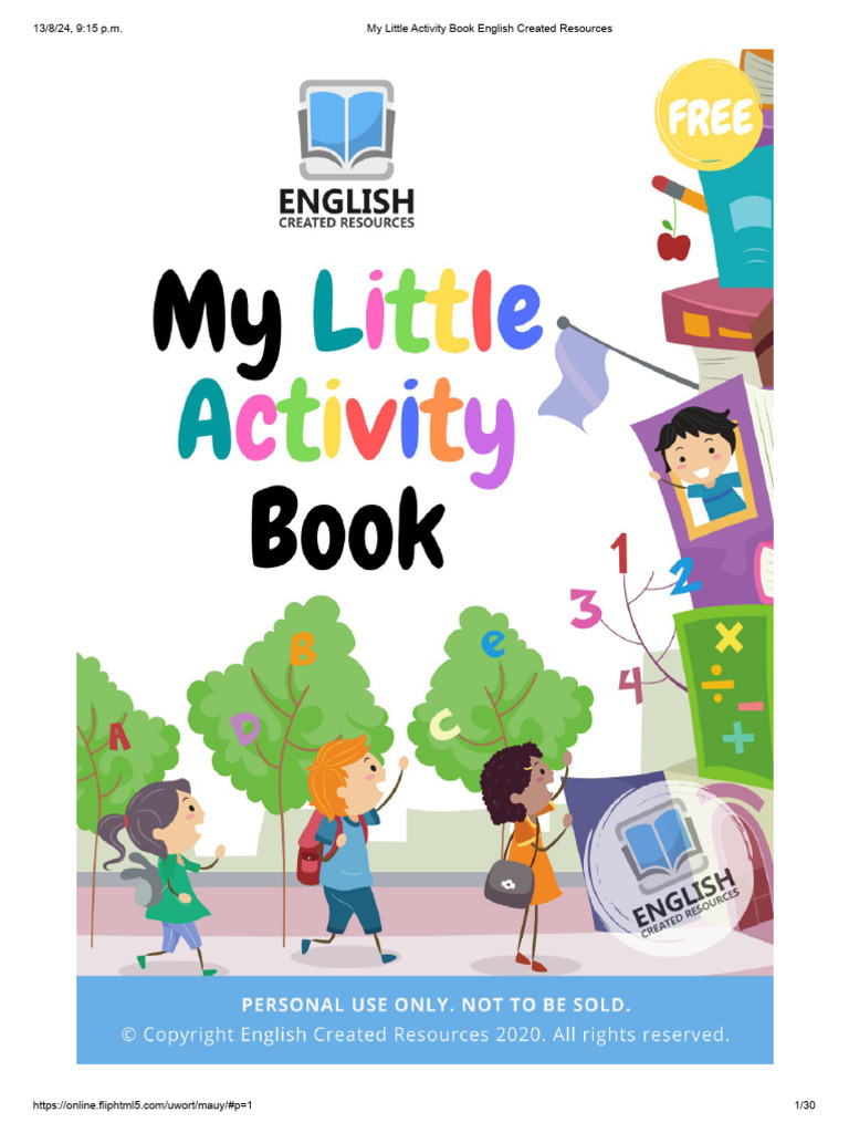 My Little Activity Book English Created Resources | PDF
