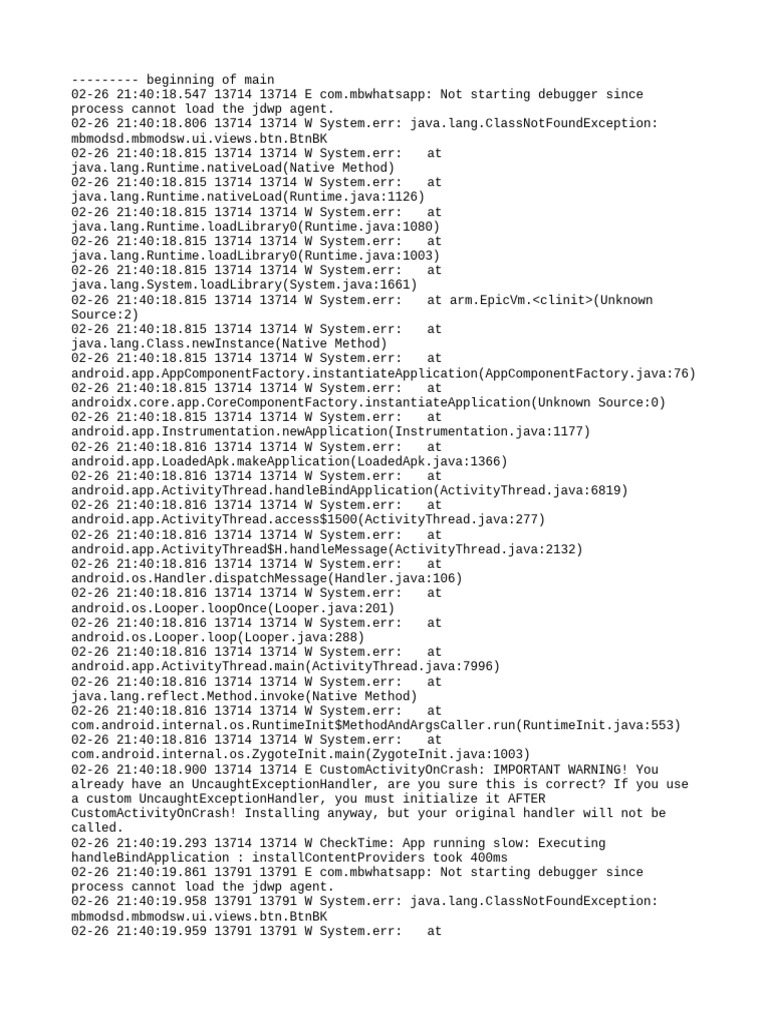 Logcat | PDF