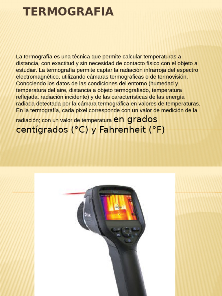 TERMOGRAFIA Presentacion | PDF | Infrarrojo | Métodos y materiales de ...