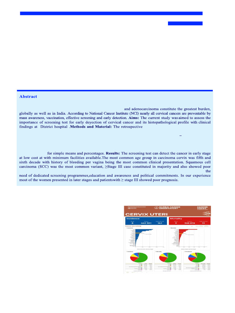DR Neha Rathore Paper On Cervical Cancer Screening | PDF | Cervical ...