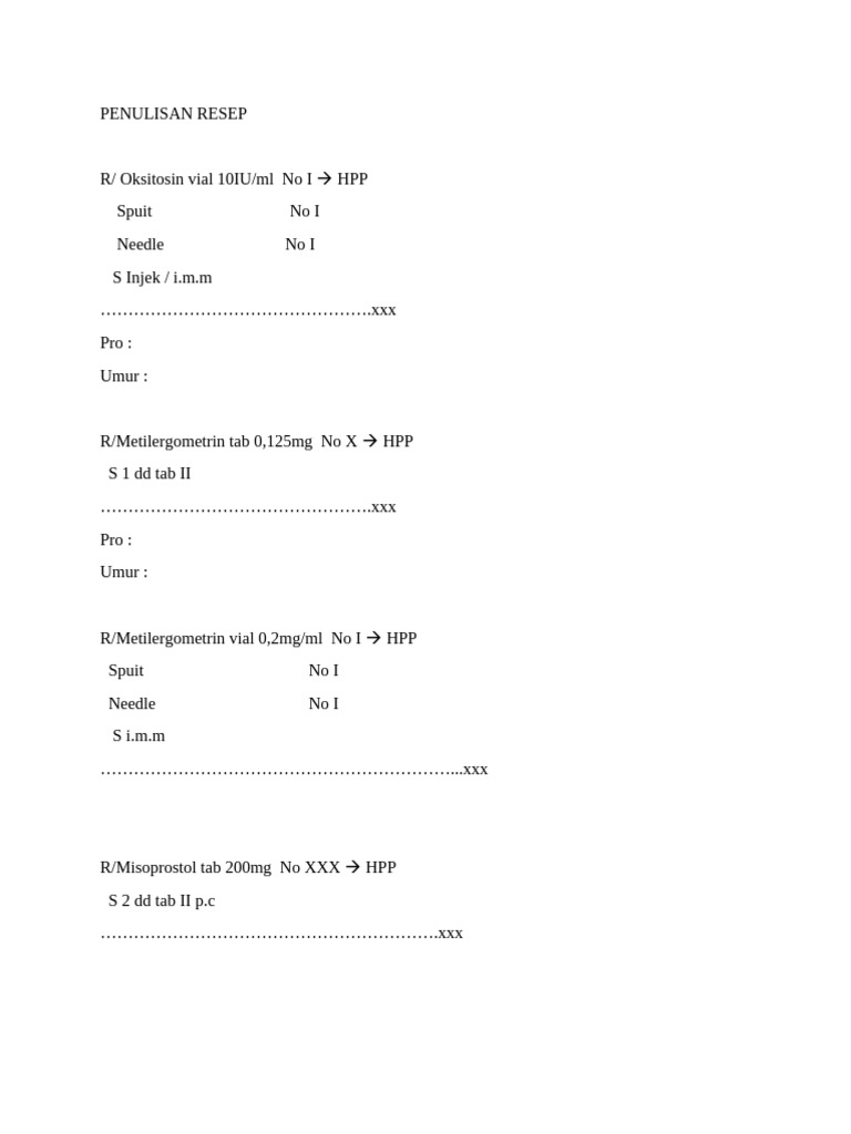 Penulisan Resep Farmako OSPE | PDF
