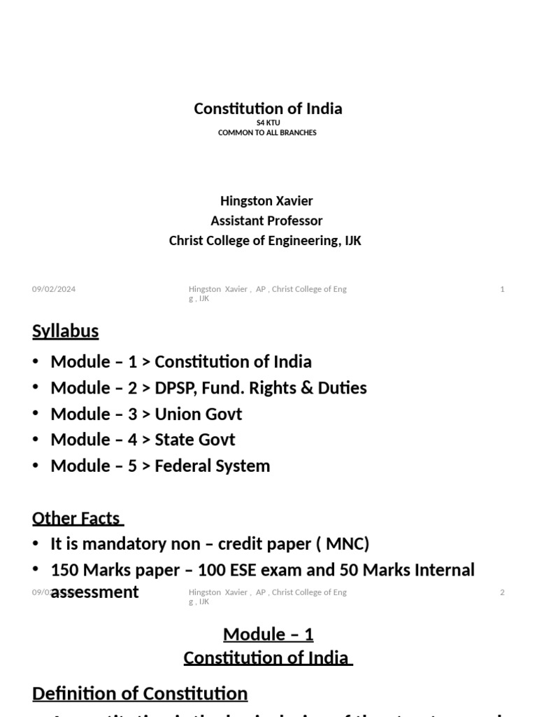 COI - Module - 1 | PDF
