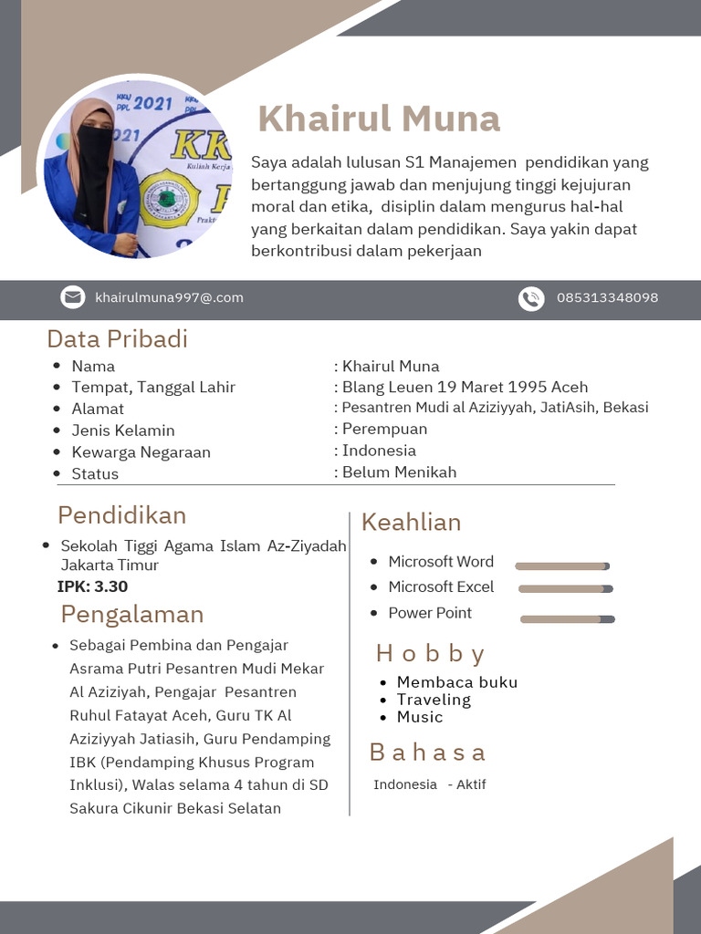 CV Khairul Muna | PDF